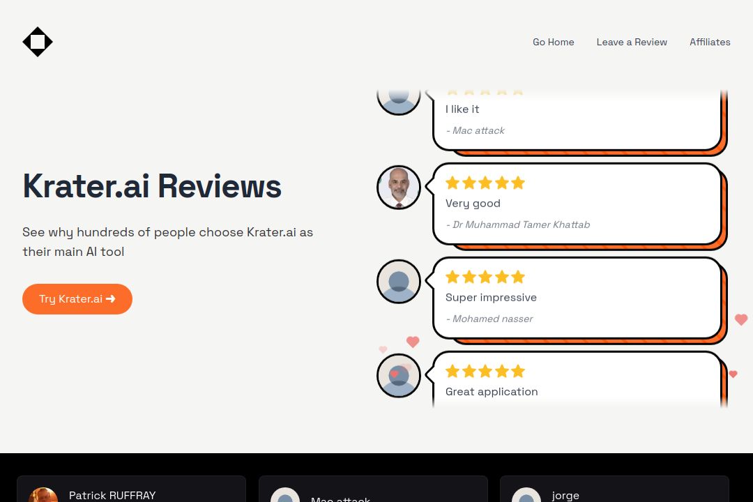 Krater.ai – Reviews