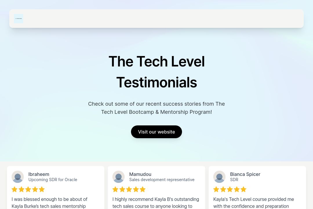 The Tech Level Testimonials